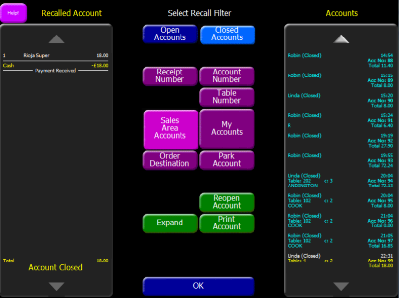 Aztec How To - POS - Corrections, Reopening Accounts
