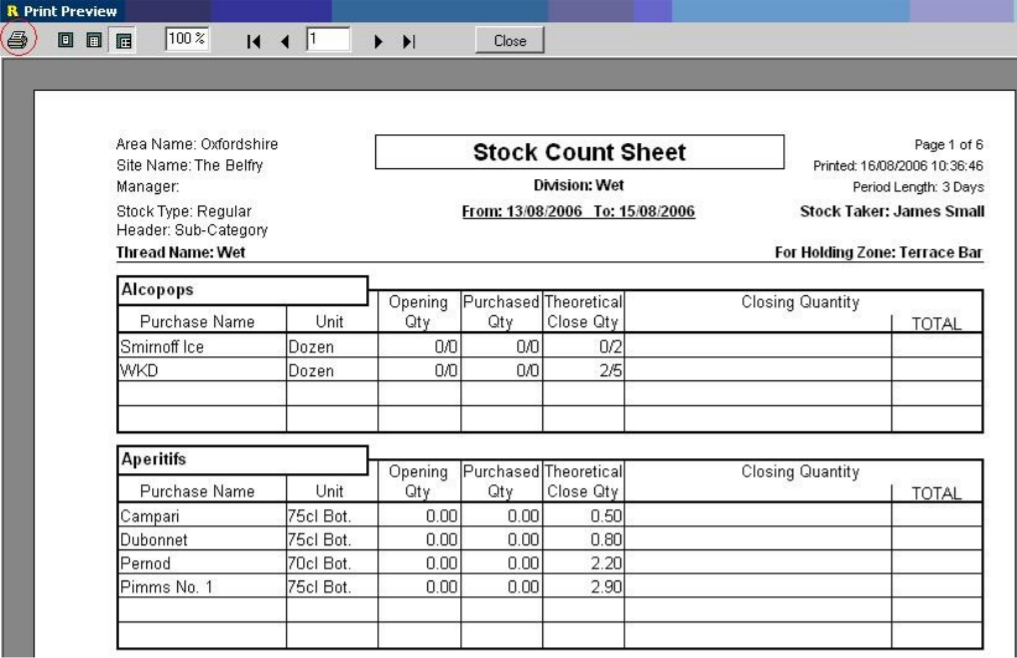 Aztec How To - Stocks - Entering a Stock with Zones