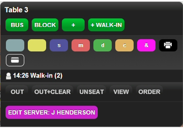 Using the Table Plan on the POS