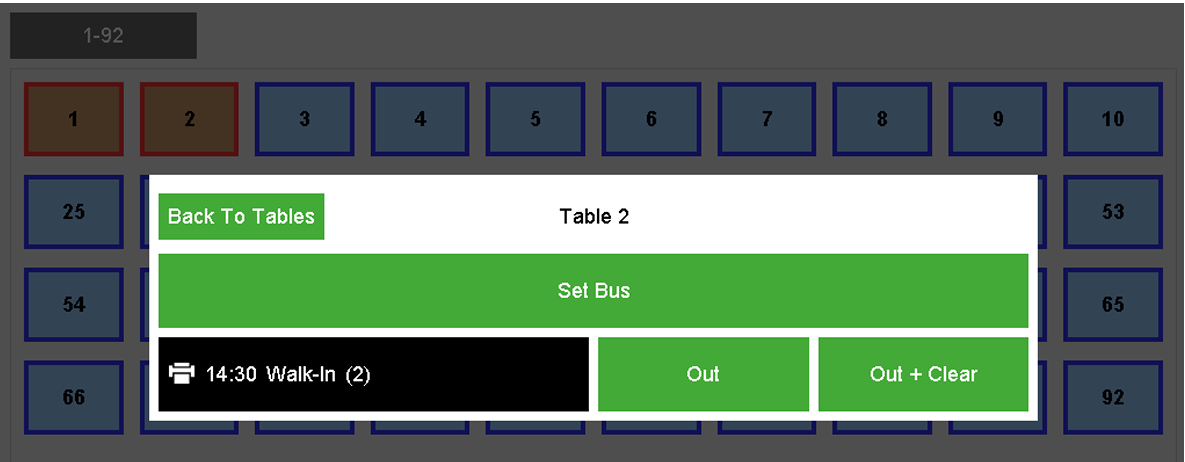 Using the Table Plan on the POS